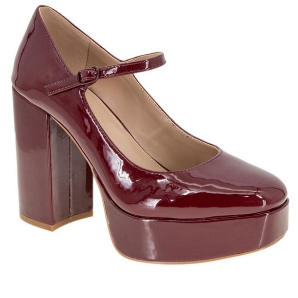 BCBGeneration | Shoes | Bcb Generation Burgundy Selica Platform Mary ...